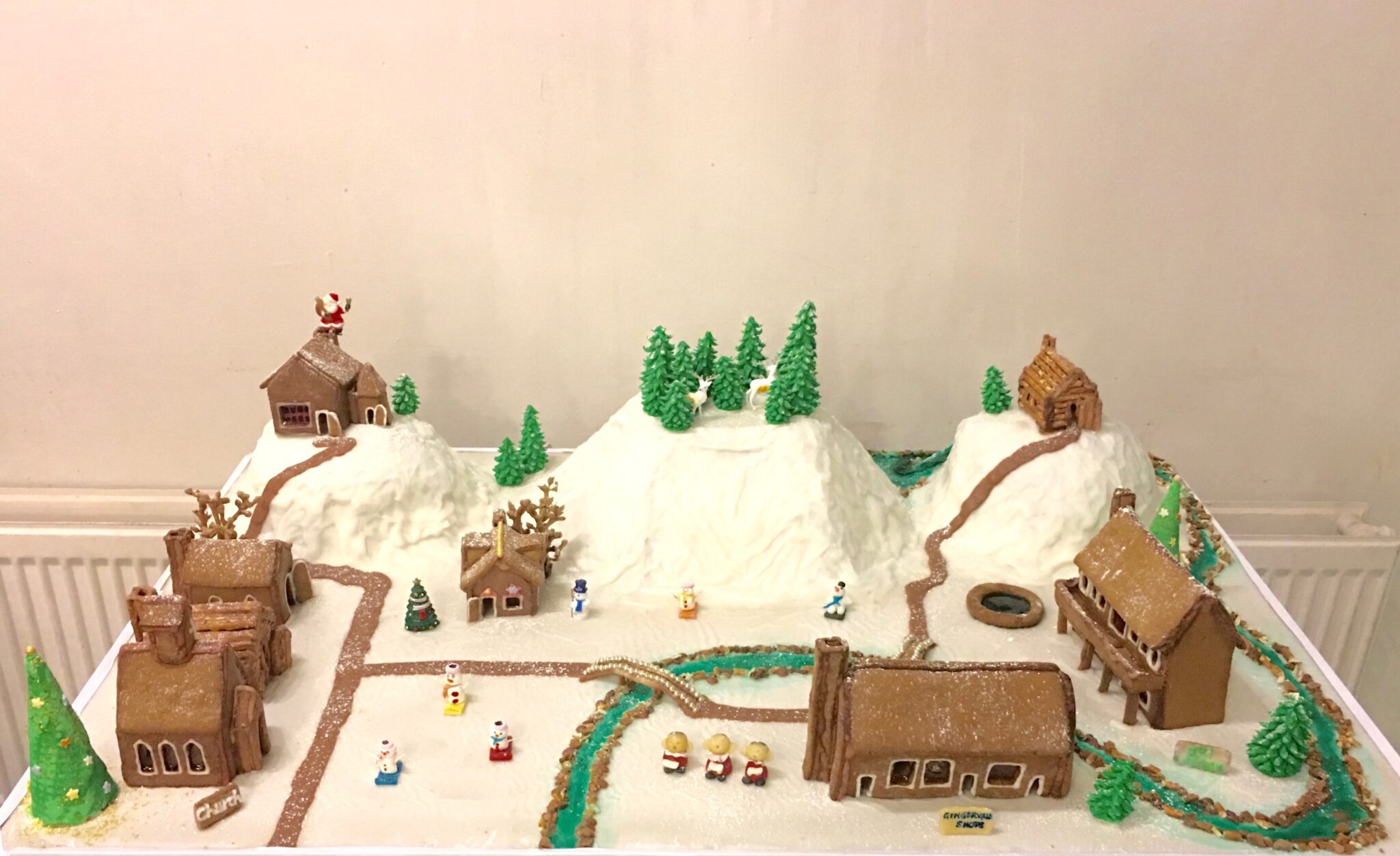 Ski Lodge Gingerbread House FULLY Edible Gingerbread Tiny Home Village